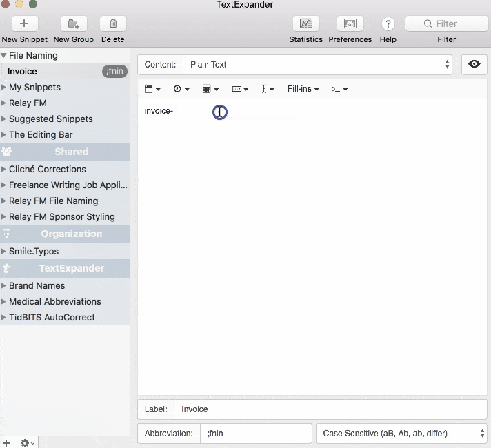 Name And Organize Your Files With TextExpander