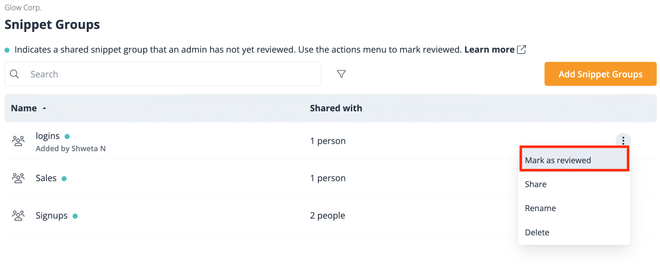 Improved TextExpander Snippet Sharing for Organizations