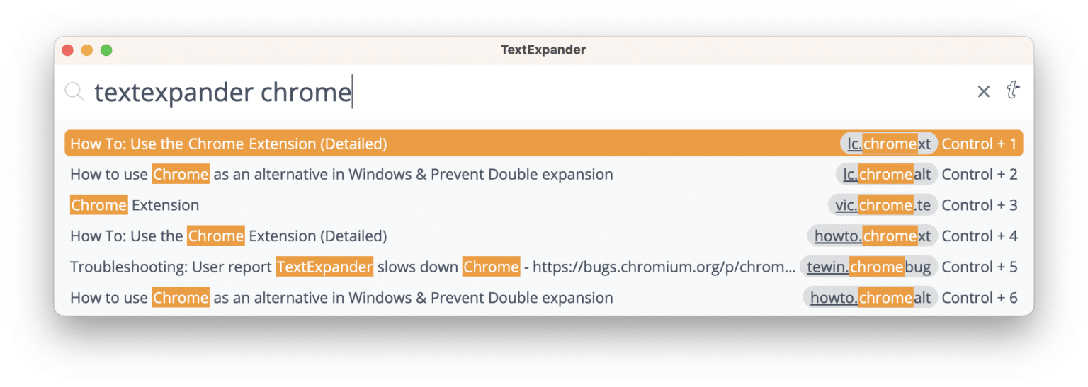 TextExpander for Chrome: Now at Full Power