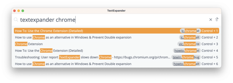 TextExpander for Chrome: Now at Full Power